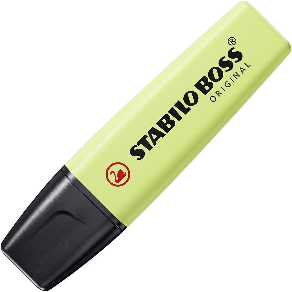 Highlighter - STABILO Boss Pastel Wallet of 4 Assorted Colours, 4 Colours - Mix 2