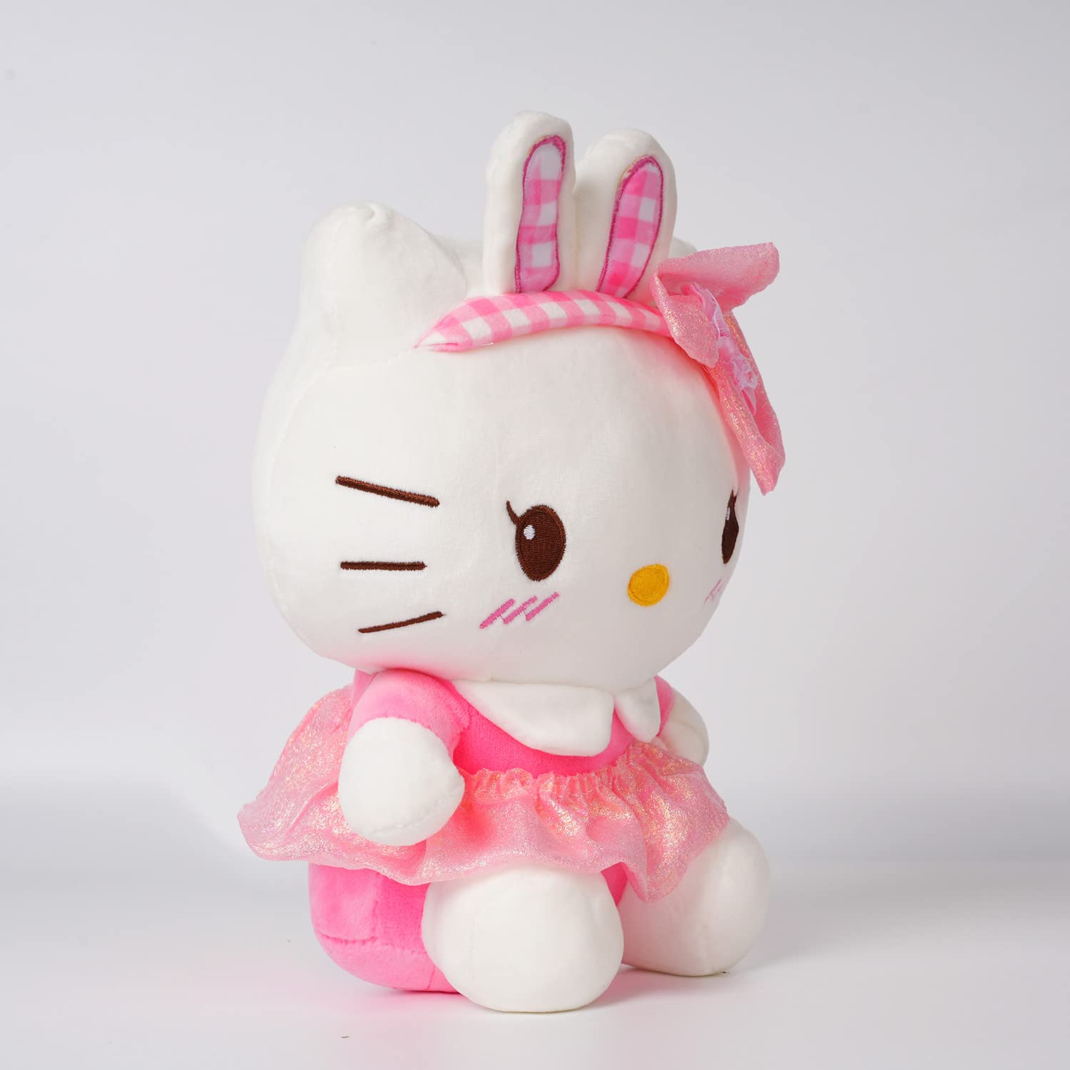 DIRC Plush Toys - Girls' Plush Toys - Kitten Stuffed Animals Kawaii cat Plush Pillow - Soft Decompression Comfort 12 inch (Rabbit)