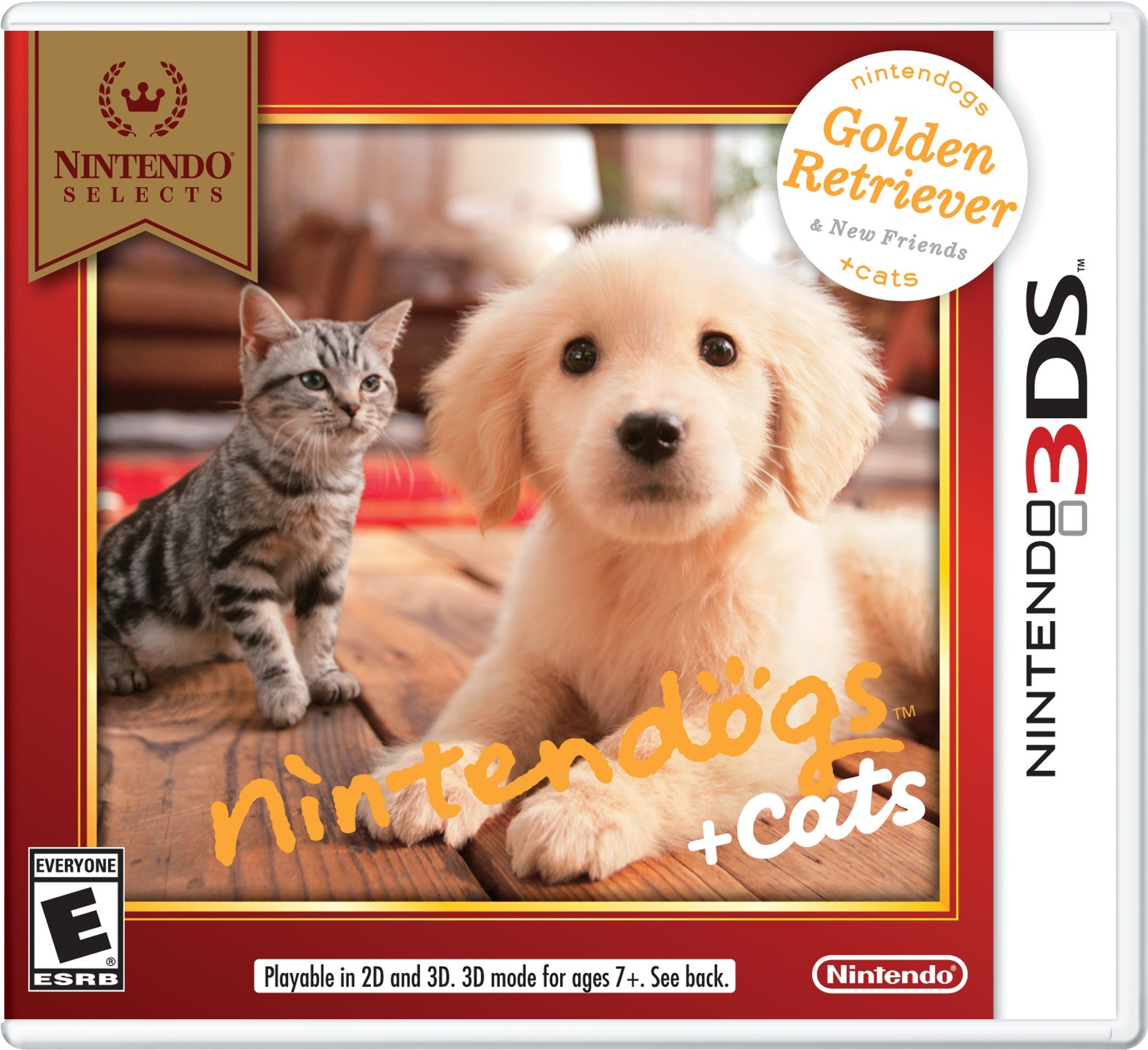 Nintendo Selects: Nintendogs + Cats: Golden Retriever and New Friends - Nintendo 3DS (Renewed)