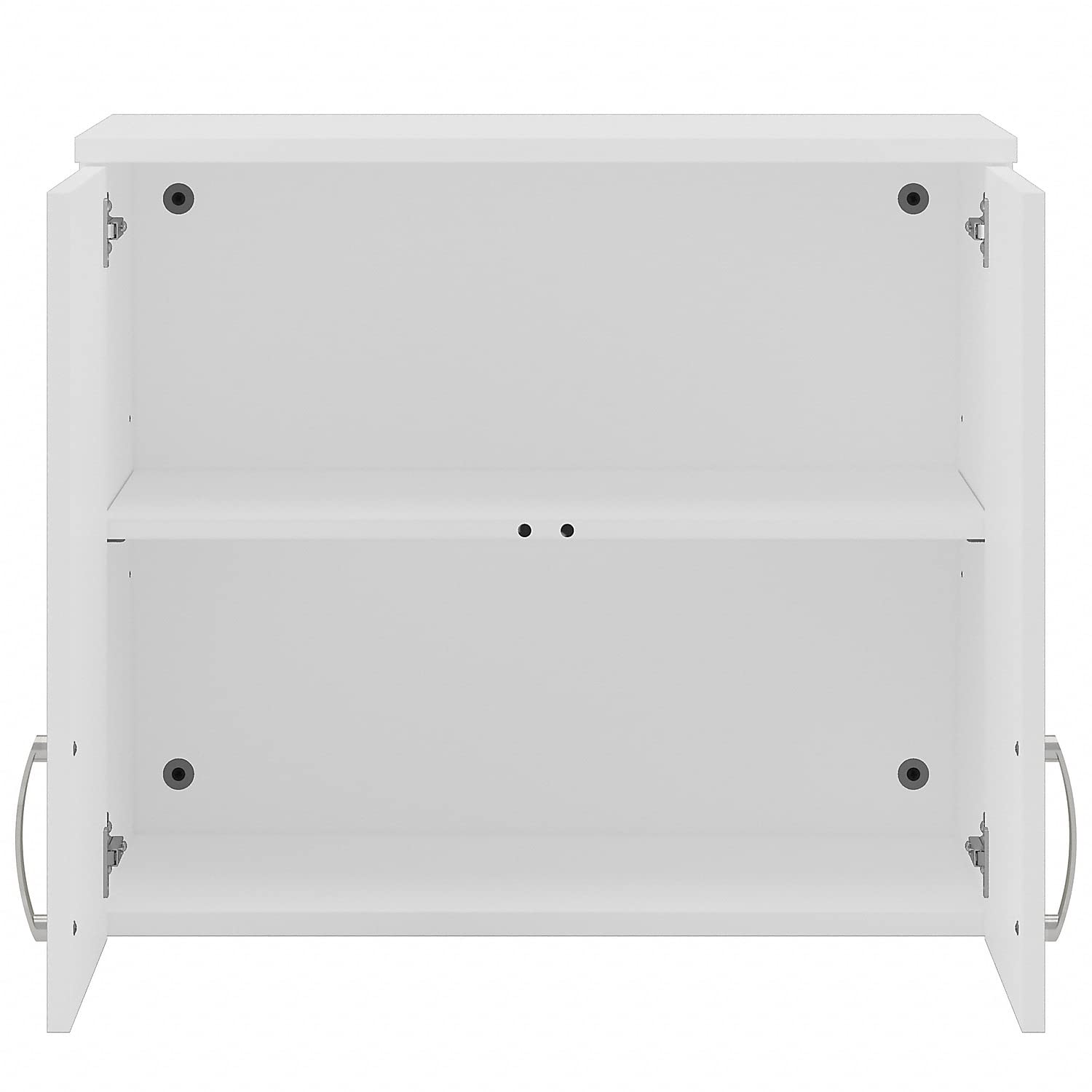 Bush Business Furniture Universal 24-inch Wall Cabinet with Doors and 2 Shelves, White (UNS428WH)
