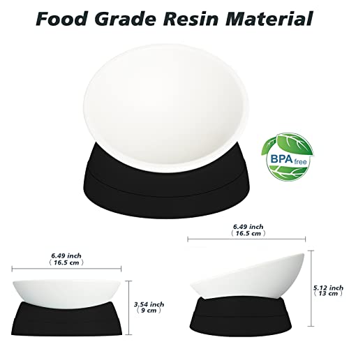 Hi, Ravitat Cat Bowls Elevated Cat Food Bowl Adjustable Cat Dish Anti-Slip and Anti-Noise Raised Cat Bowl Protecting Pet’s Spine Thickened Plastic Bowl Suitable for Indoor Cats, 17 Oz