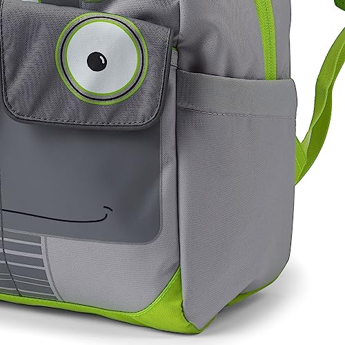 High Sierra Chiqui Backpack Travel Bag with Padded Tablet Sleeve, Accessory Pocket and Reflective Straps, Robot (Gray/Lime Green)