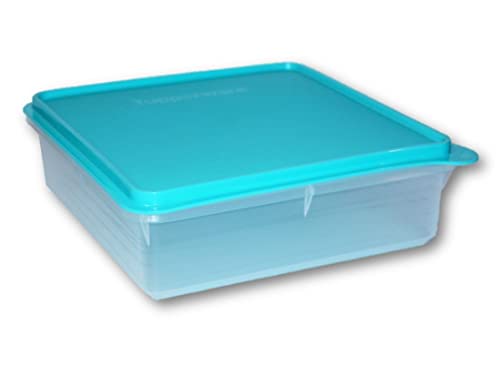 Tupperware Square Snack-stor Container (Blue Seal)