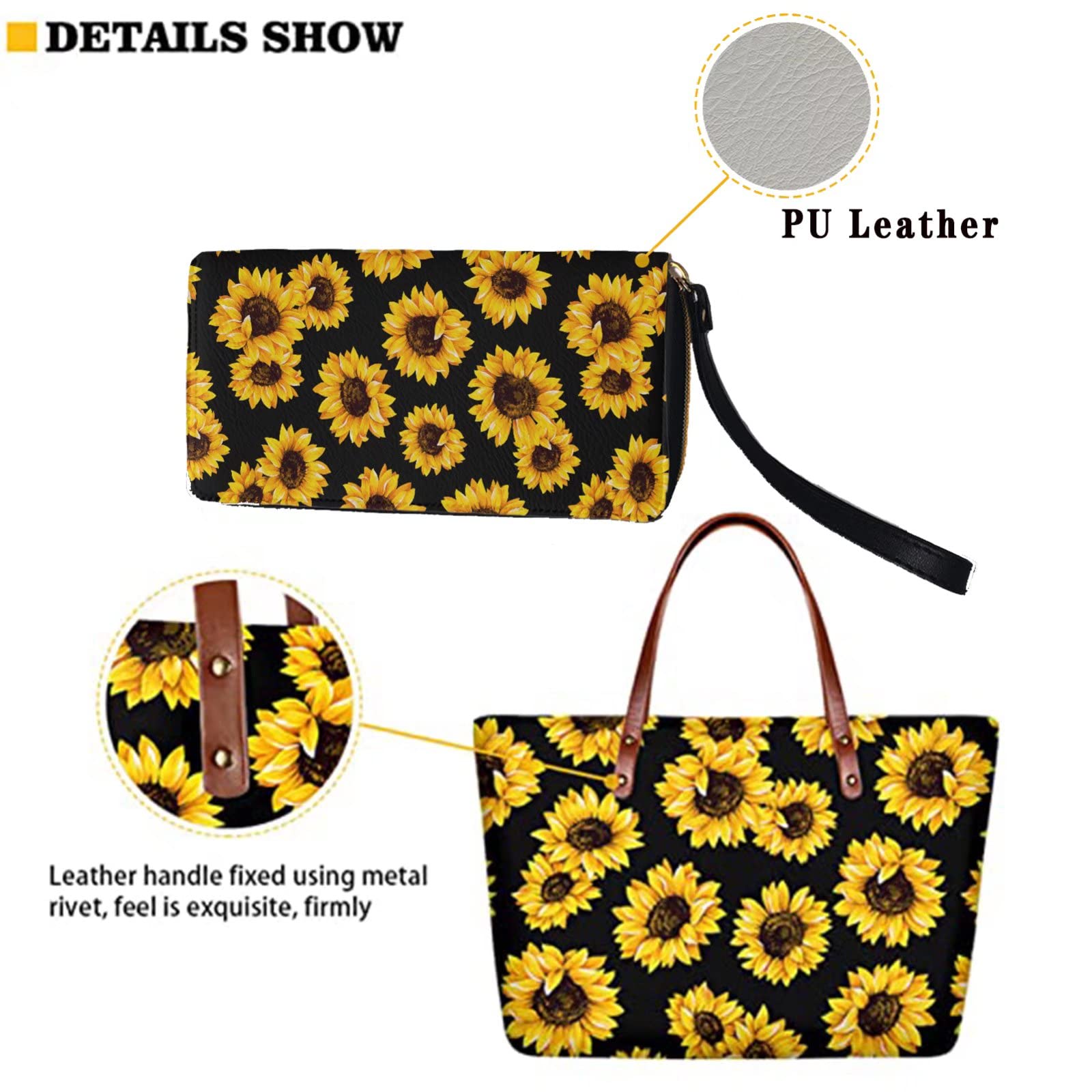 SCRAWLGOD Cow Print Purses and Handbags Set for Women Shopping Large Tote Top-handle Shoulder Bags with Matching Wallet Card Holder 2pcs Gift