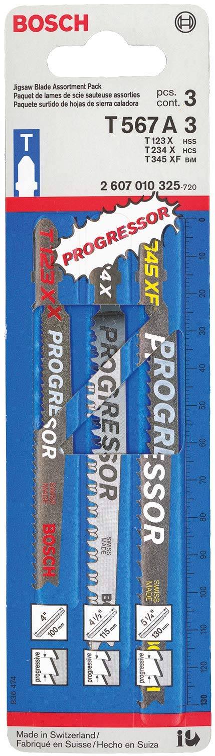 BOSCH TW21HC 21-Piece T-Shank Woodworking Jig Saw Blade Set