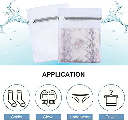 Mesh Laundry Bag - 3 Pack Durable and Reusable Wash Bag Travel Organization Bag for Garment, Socks, Underwear, Panties (9.5Inch x 12 Inch)
