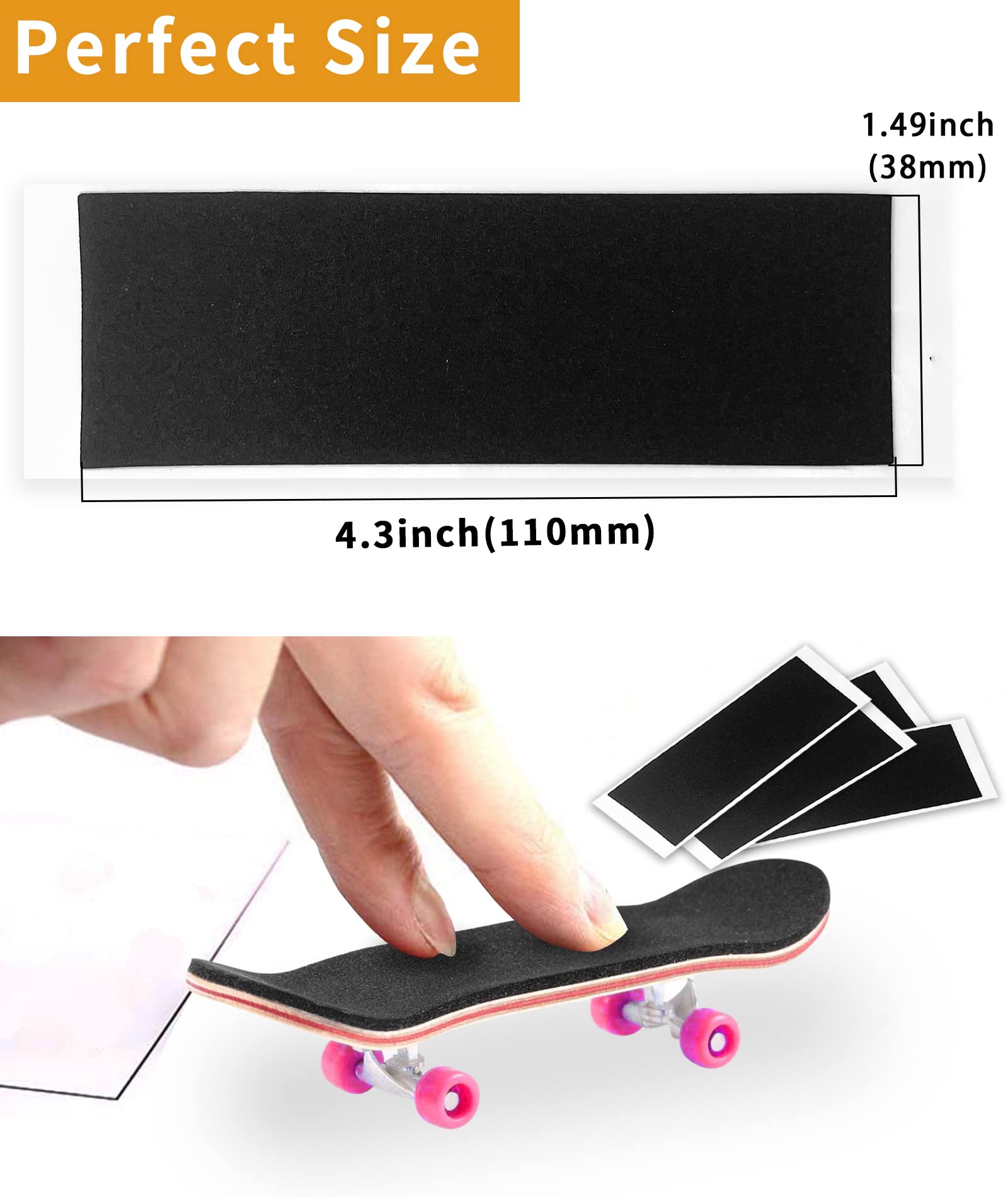 Tikfoam 30Pcs Fingerboard Foam Grip Tape, 38 x 110mm Foam Grip Tape for Fingerboards, Fingerboard Grip Tape