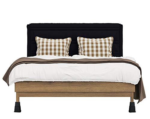 Oakias Bed Risers Black – Set of 4 – Adjustable Furniture Risers from 3, 5 up to 8 Inches – Heavy Duty (Supports up to 1300 lbs.)