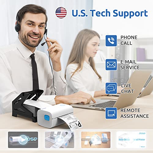 Jiose Thermal Label Printer - 4x6 Label Printer for Small Business Shipping Packages - One-Click Printing on Windows Mac Chrome Systems,Support USPS Shopify Ebay etc (Gray)
