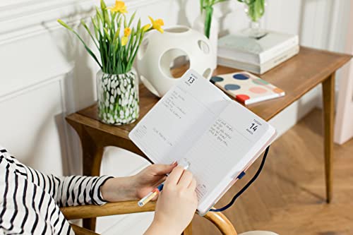 Busy B Mid Year Day a Page Diary August 2022 - August 2023. Spot A5 Daily Planner with Pen Holder, Elastic Closure and Year Planner