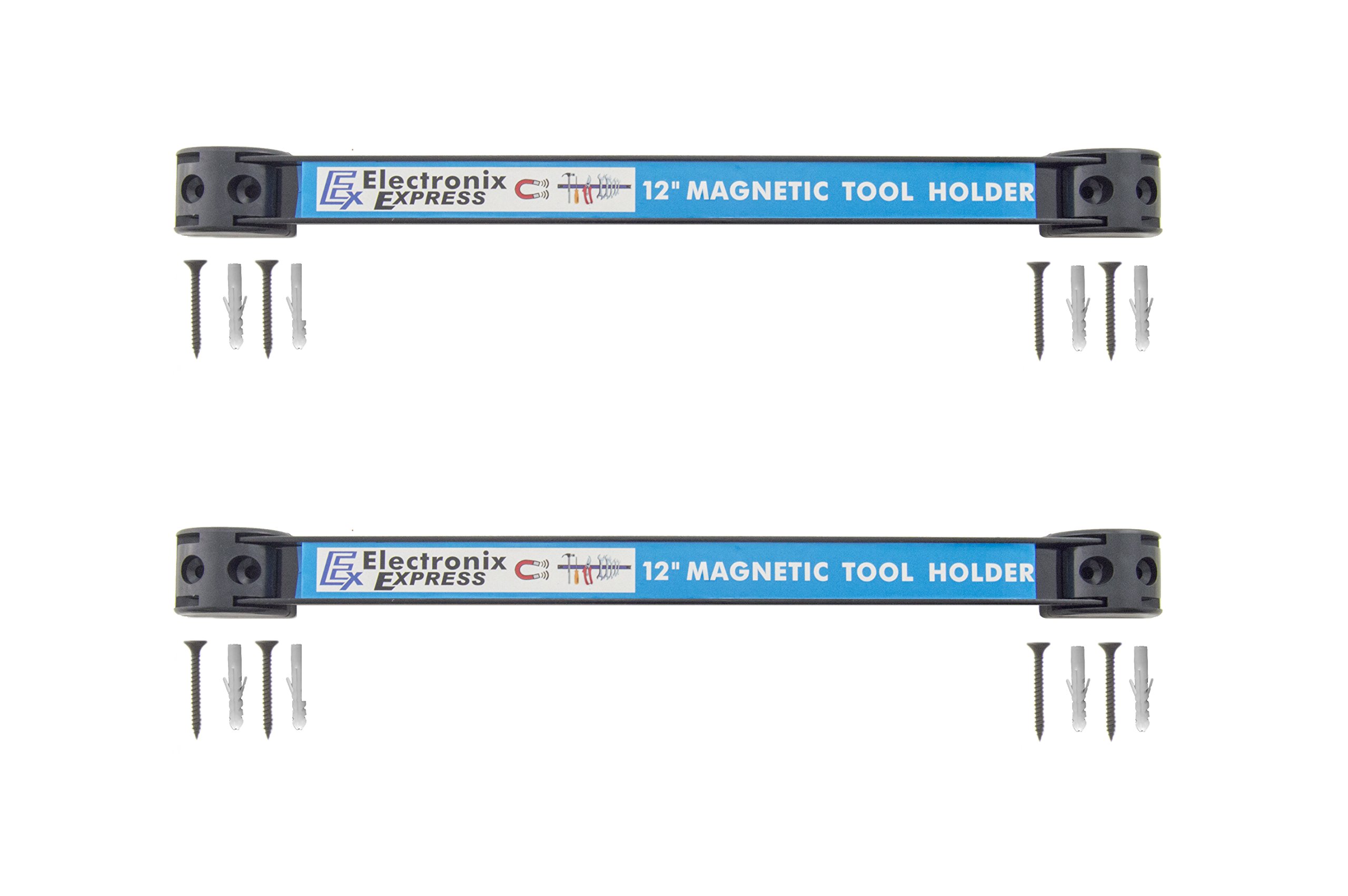 SciencePurchase Heavy-Duty Magnetic Tool Organizer Racks, The Most Efficient Tool Storage Method!, 12" (Pack of 2)