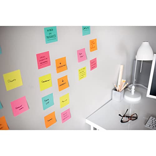Post-it Super Sticky Pop-up Notes, 3x3 in, 10 Pads, 2x the Sticking Power, Supernova Neons, Bright Colors, Recyclable (R330-10SSMIA)