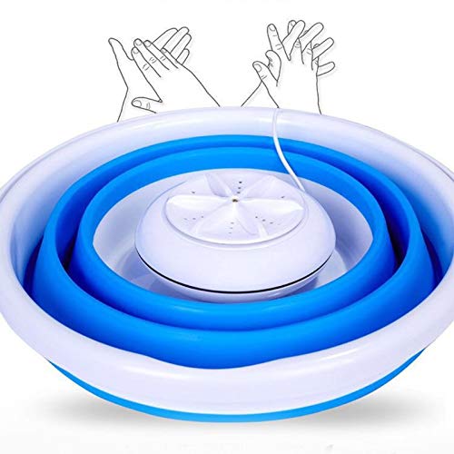 BHVXW Foldable Mini Washing Household Machine Rotating Turbines Washer USB Charging Laundry Clothes Cleaner for Home Travel (Color : Style Two)