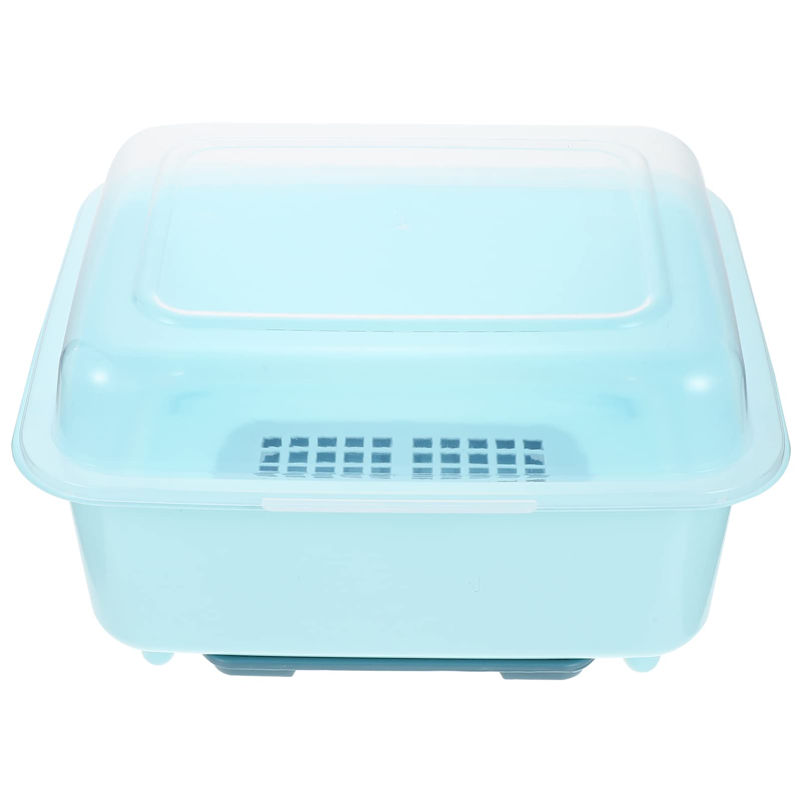 Cabilock Baby Bottle Drying Rack with Anti- Cover Nursing Bottle Storage Box Plastic Tableware Box Organizer Portable Countertop Dryer for Tea Cup Coffee Mug Bowl