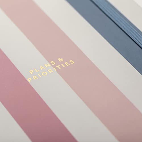 Busy B Week Planner & Lists Stripe - A5 undated 52 page weekly planner with tear-off lists