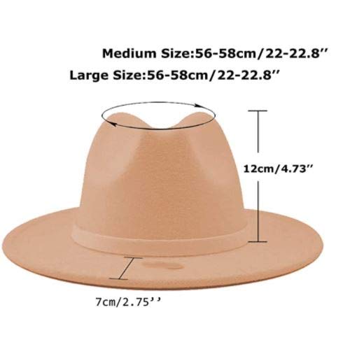 Mrlahat Women and Men Flat Wide Brim Warm Felt Fedora Hat Retro Style Panama Hat (Lime Green)
