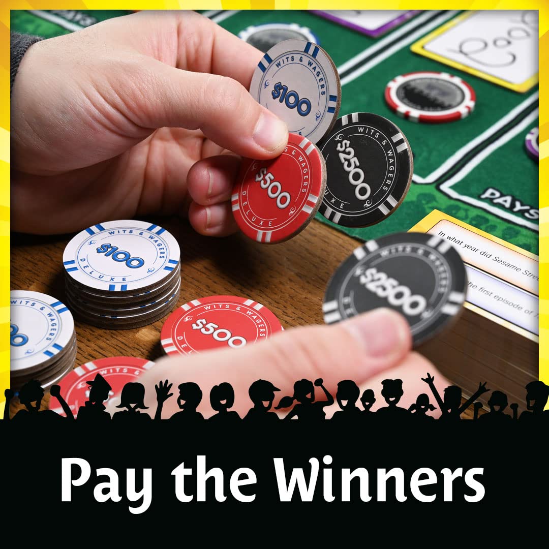 North Star Games Wits & Wagers Deluxe Board Game Award Winning Trivia Game - 4+ Players - Ultimate Party Game for Family, Teens and Adults.