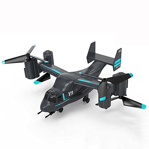 HJLXMF HD Camera Drone 4K 2.4GHz RC Helicopter V22 Osprey Remote Control Toys 1080P HD Band WiFi Quadcopter Altitude Hold RC Helicopter for Adult (with Three Batteries)