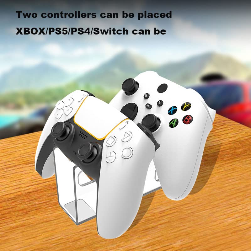 Controller Stand Bracket for Remote Control, Controller Holder Organizer for Desk, Controller & Headset Stand With Display Hook, Fits Modern and Retro Game Controllers