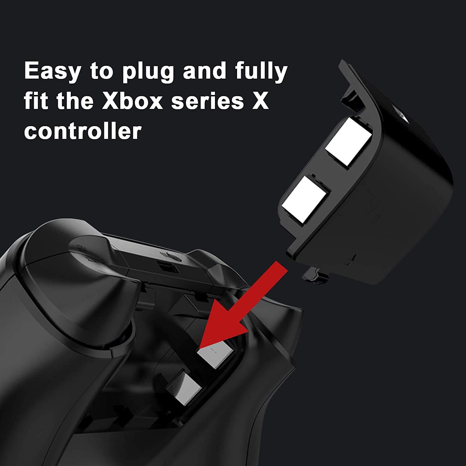 NBCP Battery Pack for Xbox Series X S Controller,Rechargeable Charge Kit for Series X|S Controller Battery Pack 850mAH Wire Charging Cable LED Indicator-1 Pack