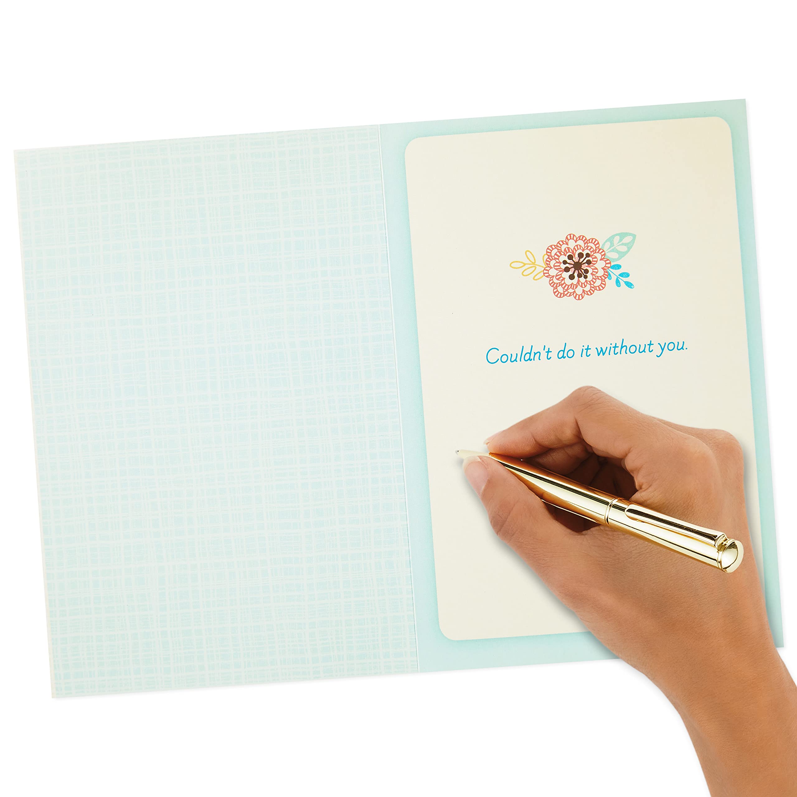 Hallmark Pack of Thank You Cards, 4 Cards with Envelopes (Keep Things Running Smoothly) for Nurses Day Cards, Admin Professional Day Cards, Appreciation