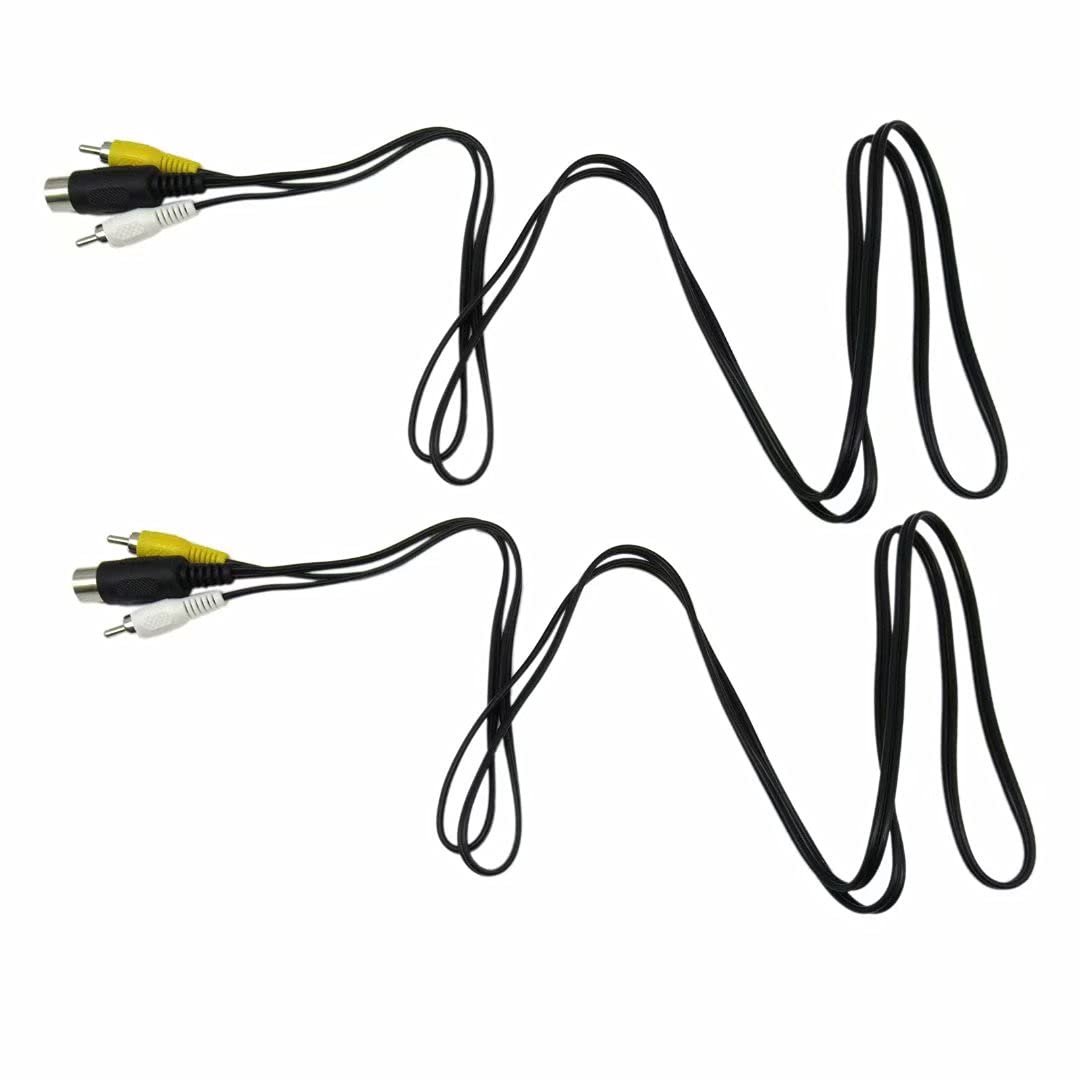 USonline911 Premium Quality 6FT RCA TV AV Audio Video Cord Cable for Sega Genesis 1 & Sega Master System
