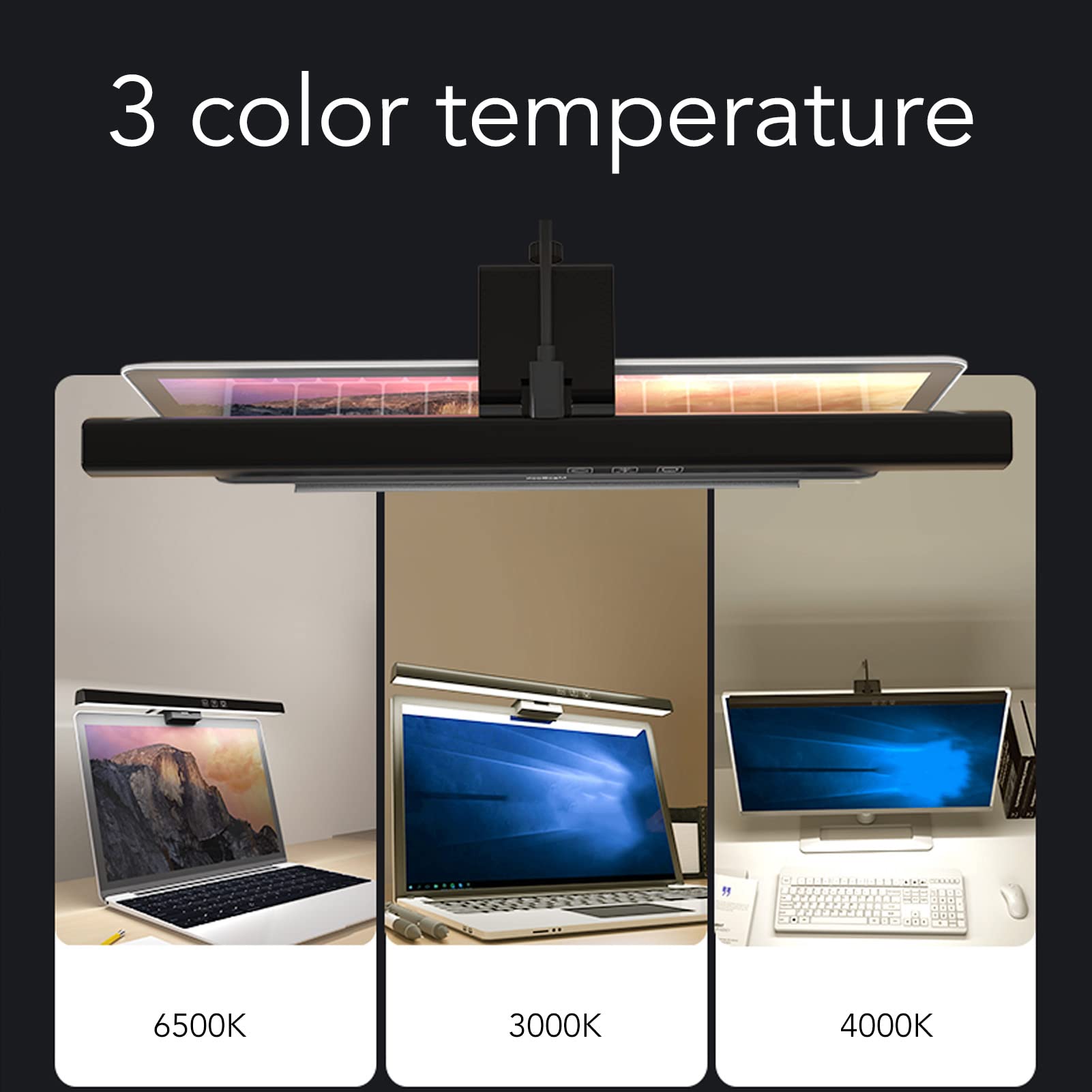 DAUERHAFT Monitor Light, Monitor Light Bar LED Space Saving for Home