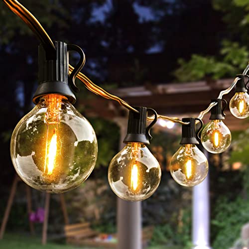 Outdoor String Lights,50ft with 48 Dimmable G40 LED Shatterproof Bulbs UL Approval Waterproof Globe String Lights 1W 2700K Outdoor Lighting for Backyard Porch Cafe Party Wedding Garden