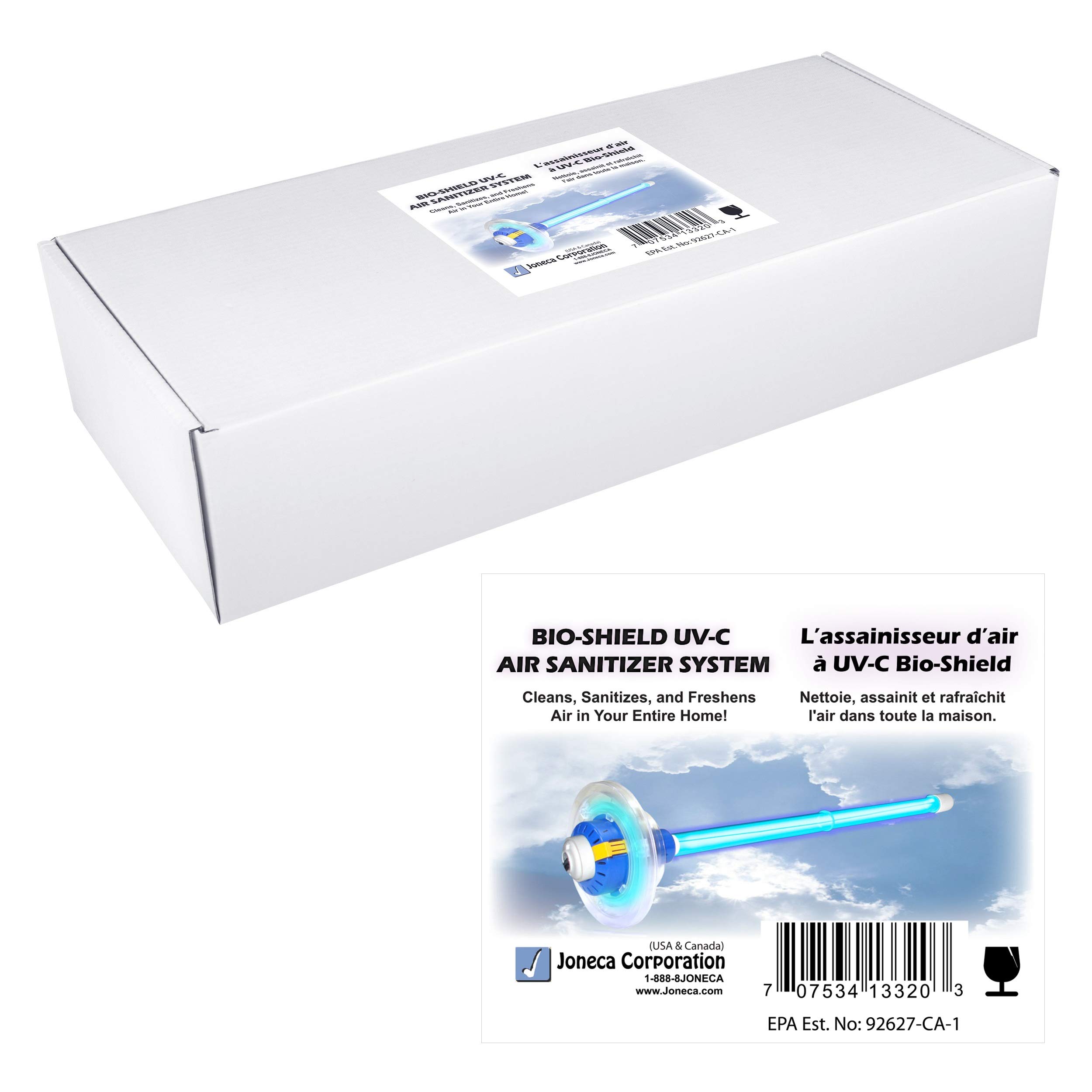 Bio Shield Antimicrobial Protection UV-C Air Sanitizer System, Cleans Air of Bacteria, Germs, Mold and Allergens, Complete Unit, 50-BUVAS-E