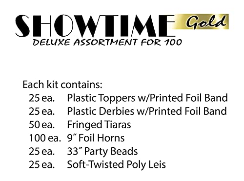Showtime Gold Asst for 100 Party Accessory (1 count)