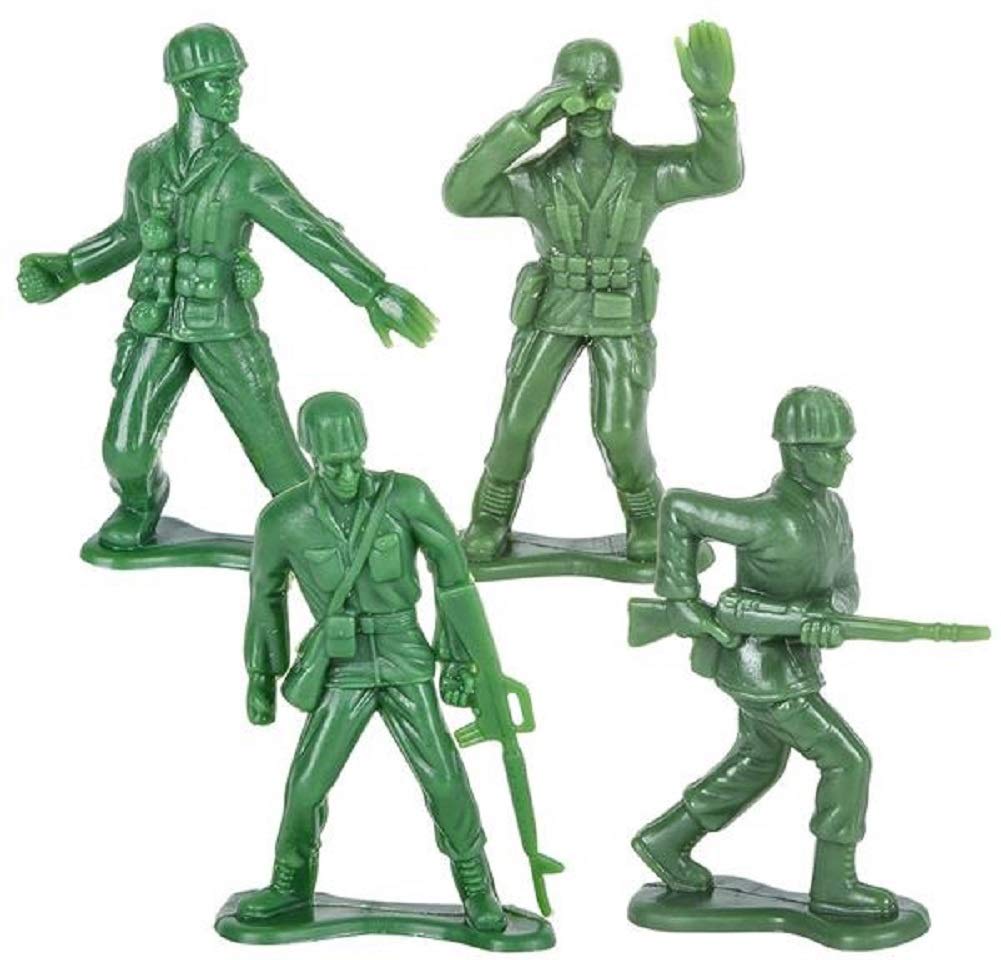 Novelty Treasures Set of 8 Large 4 Inch Army Men Toy Soldier Action Figures