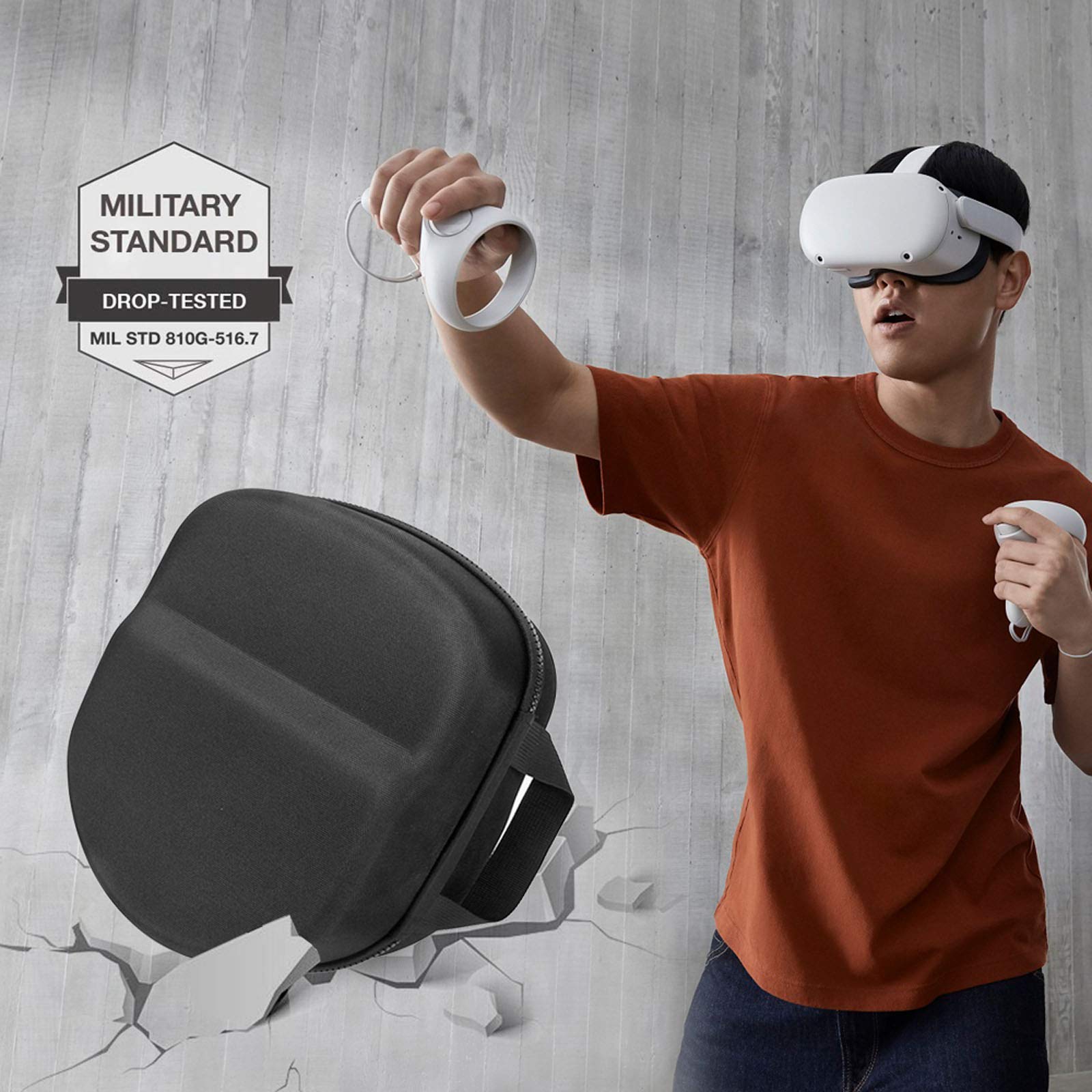 Wenyounge Hard Protective Case, Storage Bag, Carrying Case for Oculus Quest 2 VR Headphones