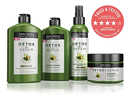 John Frieda Detox and Repair Shampoo, 8.45 Ounce Shampoo with Nourishing Avocado Oil and Green Tea
