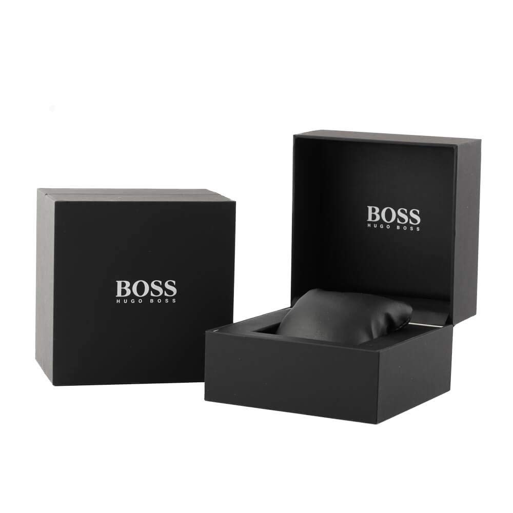 BOSS Velocity Men's Stainless Steel Quartz Watch with Silicone Strap, White, (Model: 1513718)
