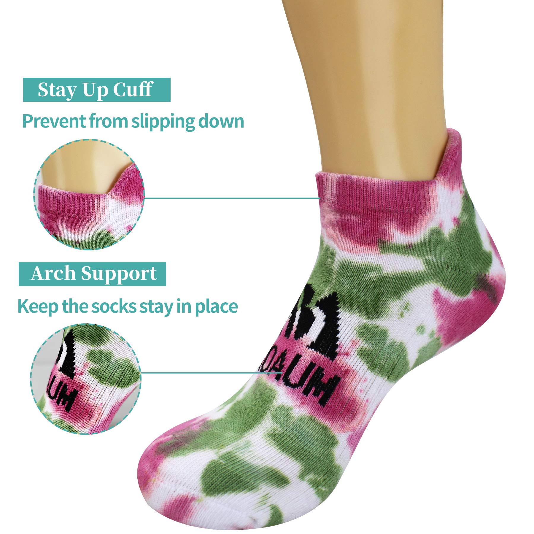 BIOAUM Womens Running Socks Low Cut-6 Pairs Cotton Cushioned Athletic Socks with Tab Arch Support