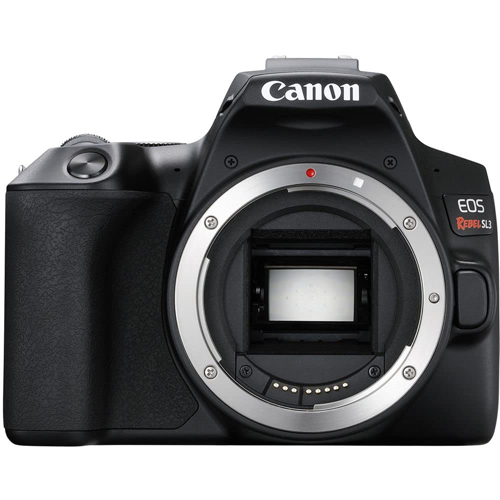 Canon EOS Rebel SL3 DSLR Camera (Black, Body Only) (3453C001) + EOS Bag + Sandisk Ultra 64GB Card + Clean and Care Kit (Renewed)