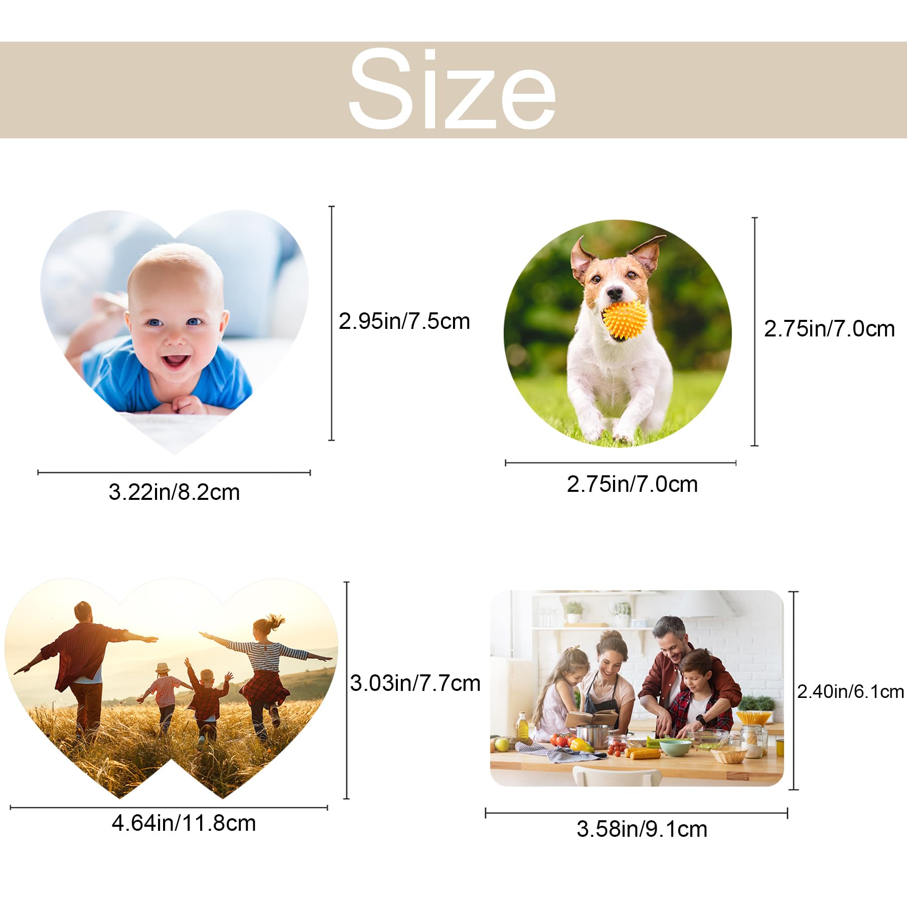 Custom Magnet Add Your Photo Fridge Magnets Home Decoration Photo Refrigerator Magnets Office and Kitchen Locker Magnets (Rectangle(1pcs))