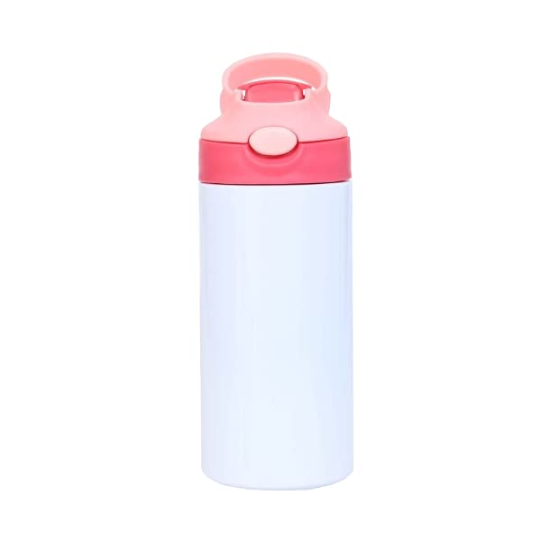 Buwaters 12 Oz Kid Sublimation Tumbler Blank Strainght Insulated Cute Sippy Cup Stainless Steel Water Bottle (5pack)
