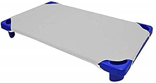 Daycare/Pre-School Cot Sheet 23 x 40 for Boys and Girls 100% Natural Cotton (Pack of 6) Soft Breathable Corner Elastic Loops - Cot Bed Fitted Sheet Light Grey Solid