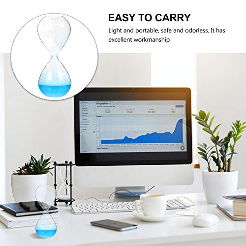 cabilock Glass Hourglass Timer Liquid Hourglass Liquid Motion Timer Hourglass Bubble Singing Hourglass Home Decorations Birthday Gifts (Blue)