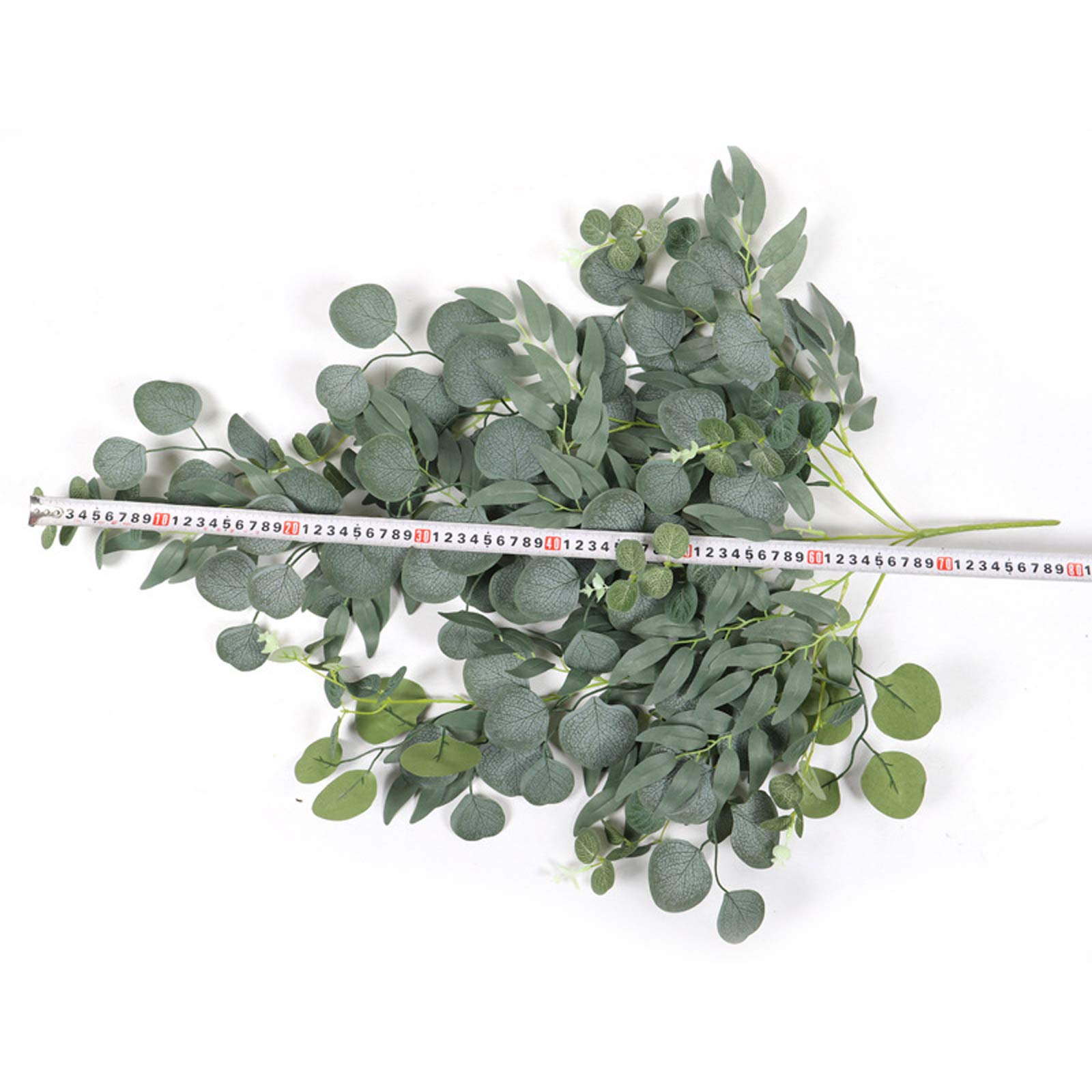 MOOVGTP Eucalyptus Swags, 31.5inch Artificial Hanging Eucalyptus Plants Green Eucalyptus Garland Eucalyptus Teardrop Swag Front Door Eucalyptus Flower for Home Garden Wedding Decoration