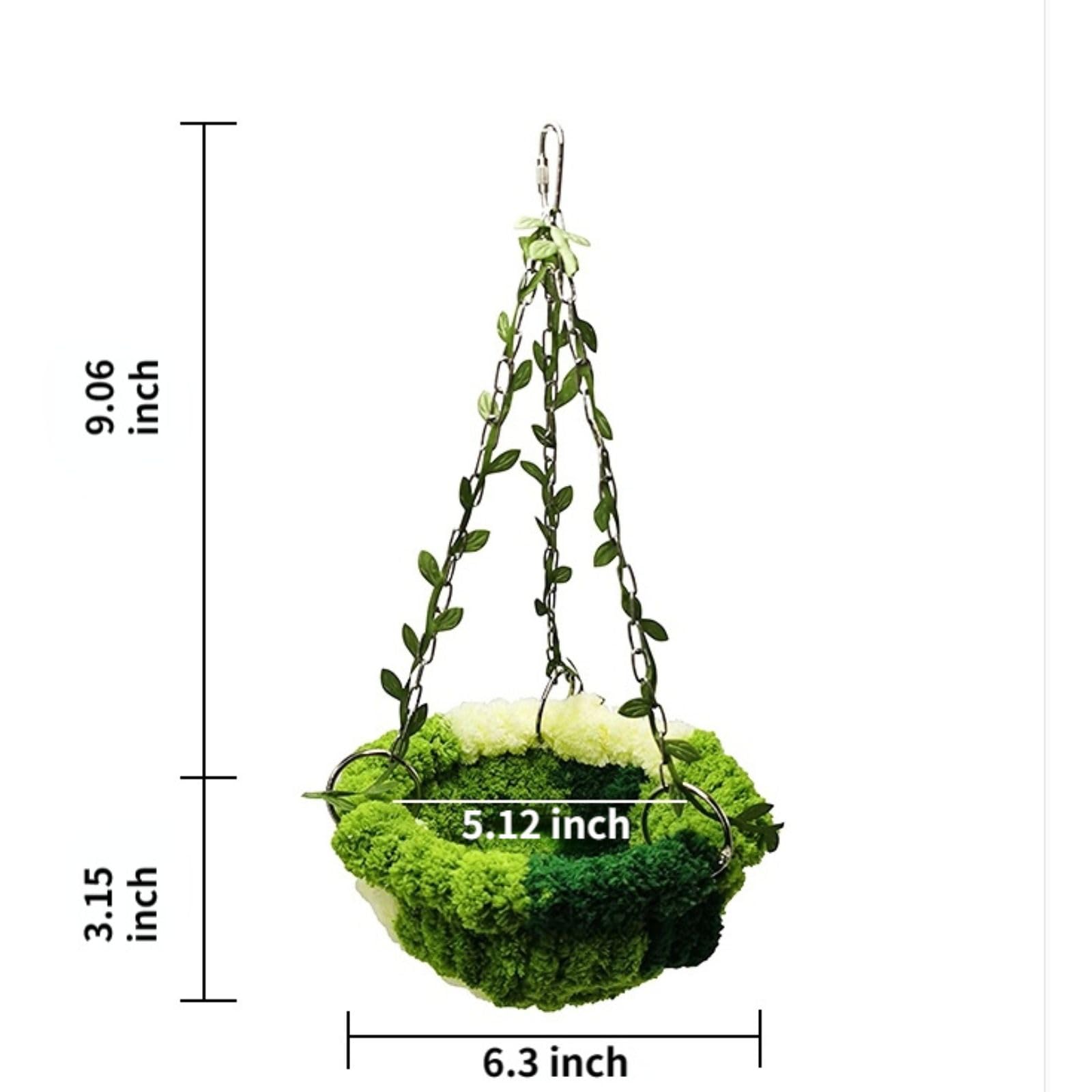 Bird Nest Hanging Hammock Bed Toy for Small Medium Pet Parrot Parakeet Cockatiel Conure Cockatoo Amazon Lovebird Budgie Finch Canary Hamster Rat Gerbils Chinchilla Cage Stand Perch (Multicolor)