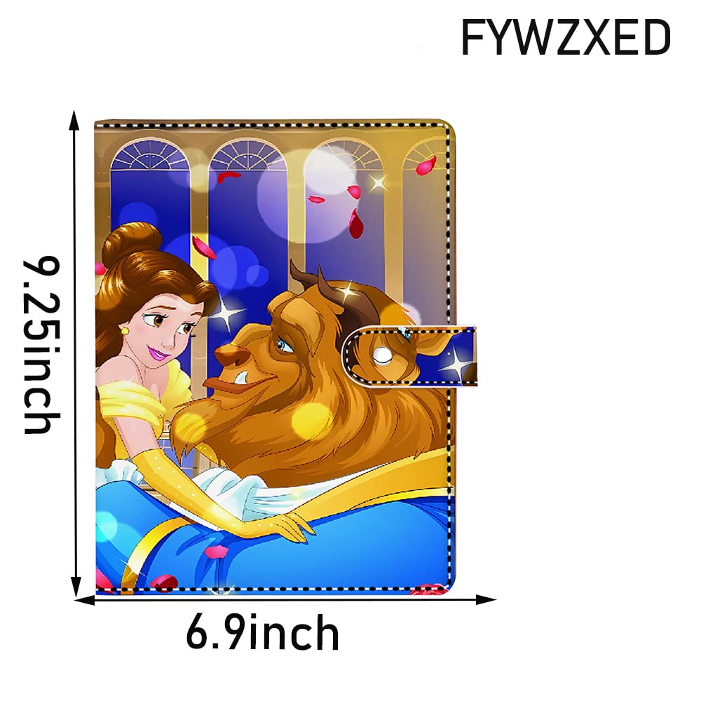 Cartoon Animation Faux Leather Padfolios (Beauty and The Beast)