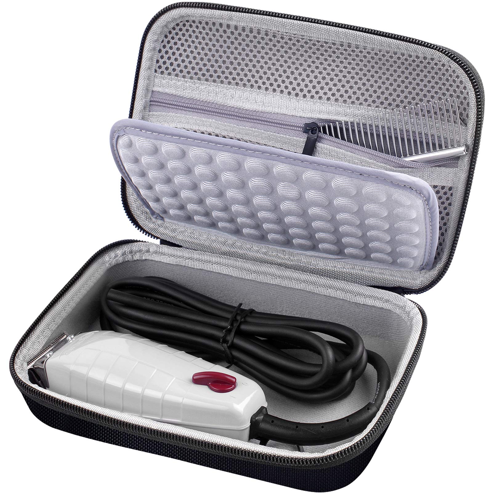 Case for Hatteker Hair Clipper Cordless, Beard Trimmer Organizer Storage with Case for Andis Professional T-Outliner Beard/Hair Trimmer - 2 Pack