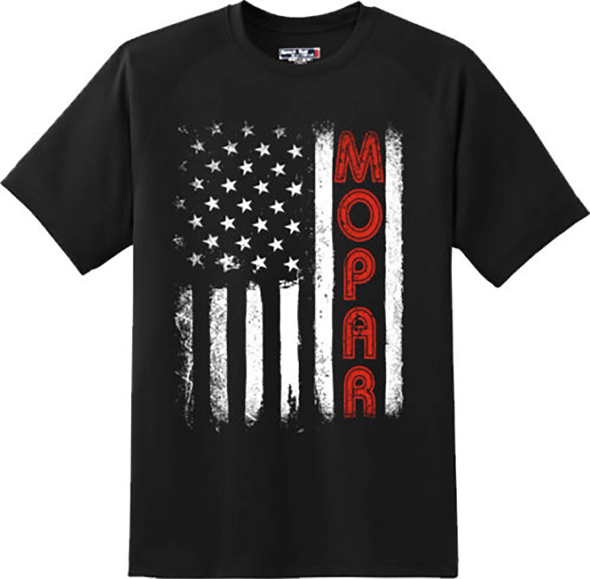 Mopar Flag America Motor Car Gift T Shirt New Graphic Tee (M) Black