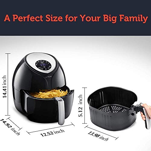 Ultrean Digital Food Scale and Ultrean 6 Quart Air Fryer (Black)