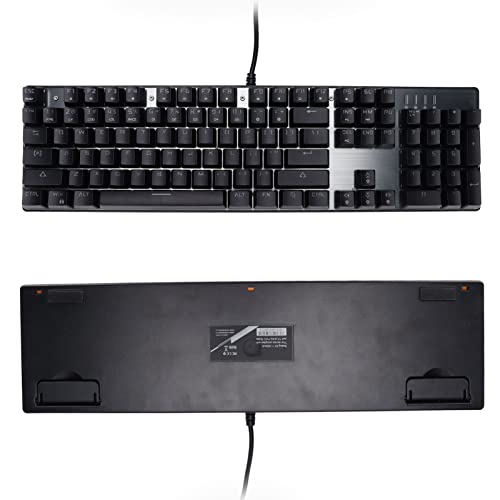 Cuifati Gaming Keyboard 104-keys Mechanical Keyboard RGB Rainbow Backlit Keyboard USB Wired Keyboard for PC Mac Windows Gamer Laptop Typists (Black)