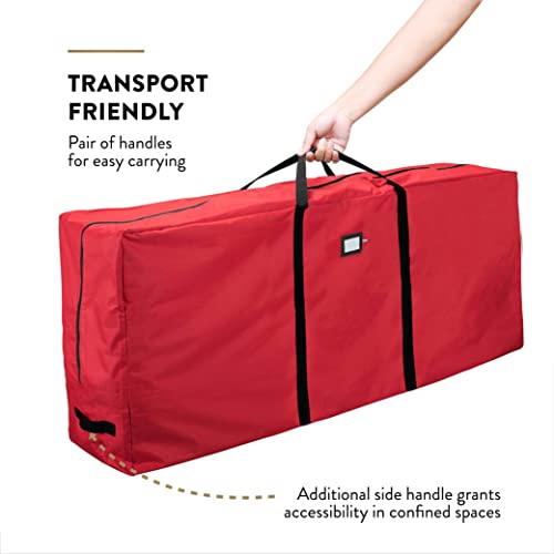 Zober Premium Christmas Tree Storage Bag - Fits Up to 9 ft Tall Artificial Disassembled Trees, Durable Handles & Sleek Dual Zipper - Holiday Xmas Bag Made of Tear Proof 600D Oxford - 5-Year Warranty
