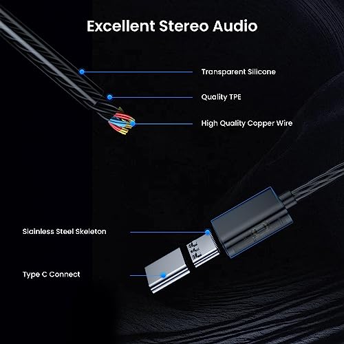 Kirababy Earbuds Wired with Microphone, USB C in-Ear Headphones, Powerful Heavy Bass, High Definition, Earphones Wider Compatible with Most Type C(Upgraded 2023)