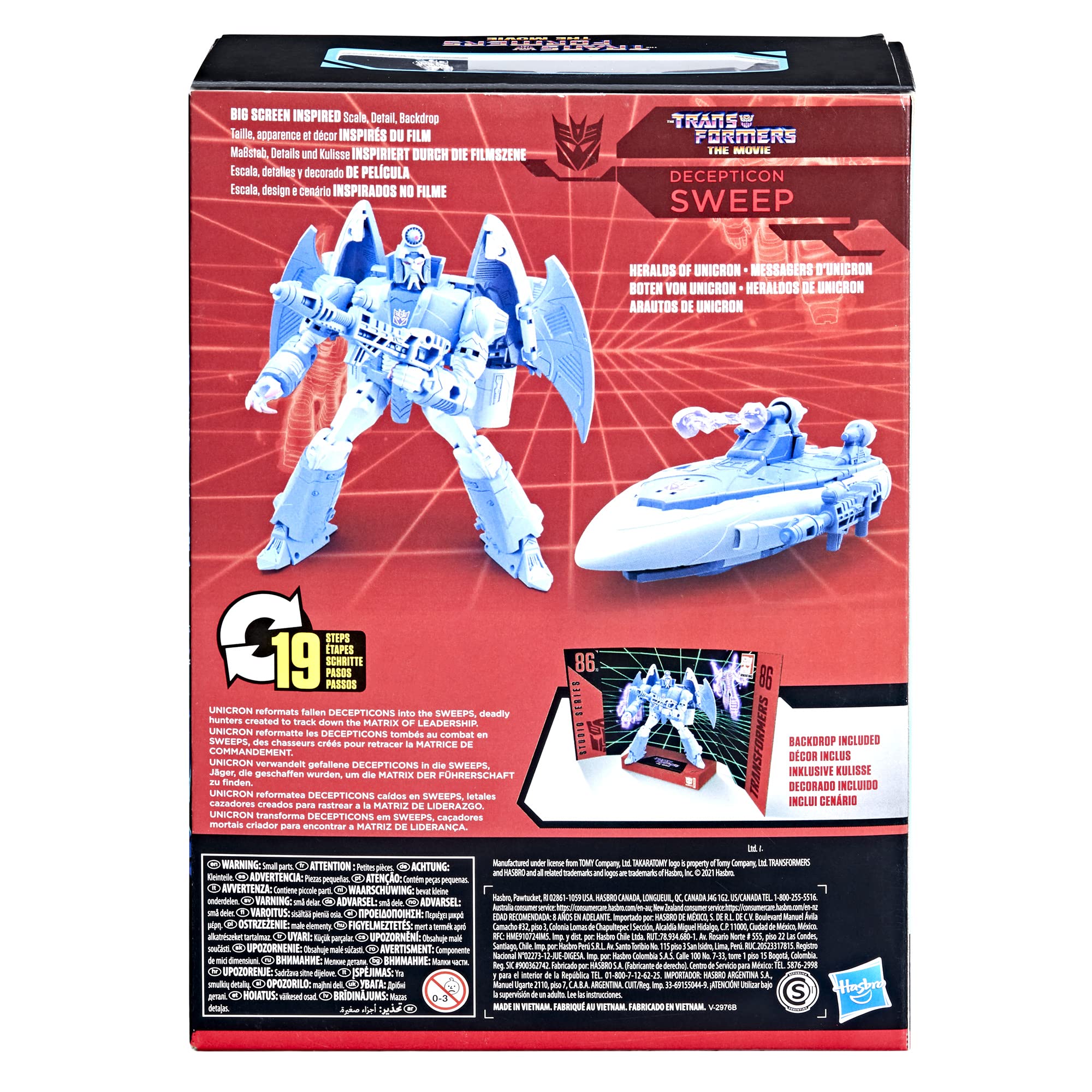 Transformers Toys Studio Series 86-10 Voyager Class The The Movie 1986 Decepticon Sweep Action Figure, Ages 8 and Up, 6.5-inch